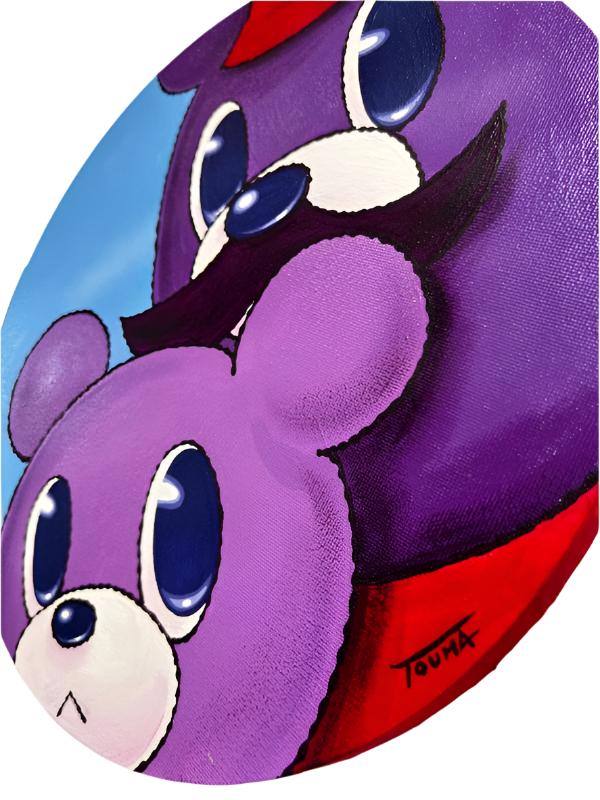 Touma - Hitch Bear & Dad Original artwork on Canvas - Touma & Mao Exhi – Q POP