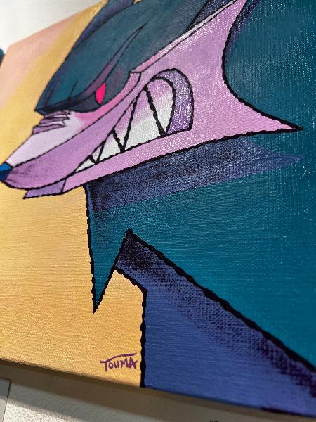 Touma - Fang Wolves Original artwork on Canvas - Touma & Mao Exhibitio ...